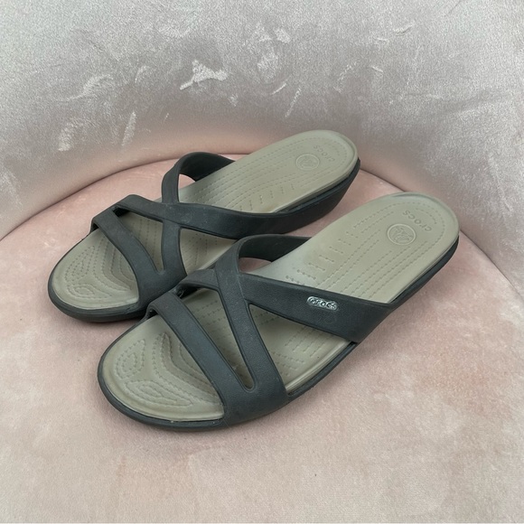 CROCS | Shoes | Crocs Patricia Ii Sandals Gray 1 | Poshmark